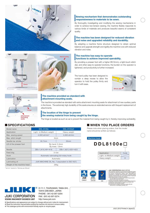 JUKI DDL-8100E Lockstitch Sewing Machine Complete Set – My Sewing Mall