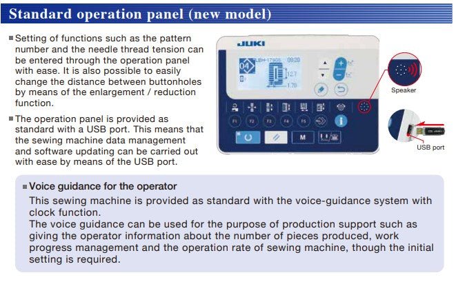Juki LBH-1790-S Computer-Controlled, High-speed, Buttonholing Machine – My Sewing Mall