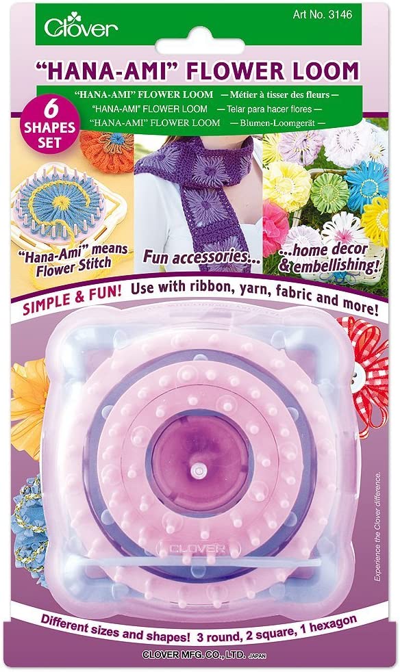 Clover 3146 HANA-AMI Flower Loom, Pink/Blue, 1 – My Sewing Mall
