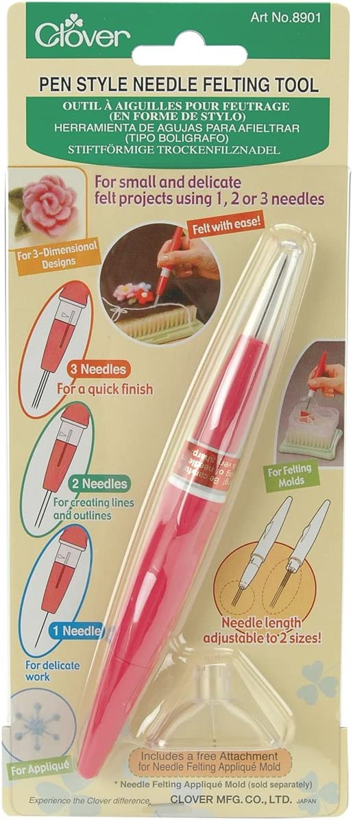 Make Felt Animals Tool Clover Pen Style Needle Felting Tool. Use 3, 2 ...