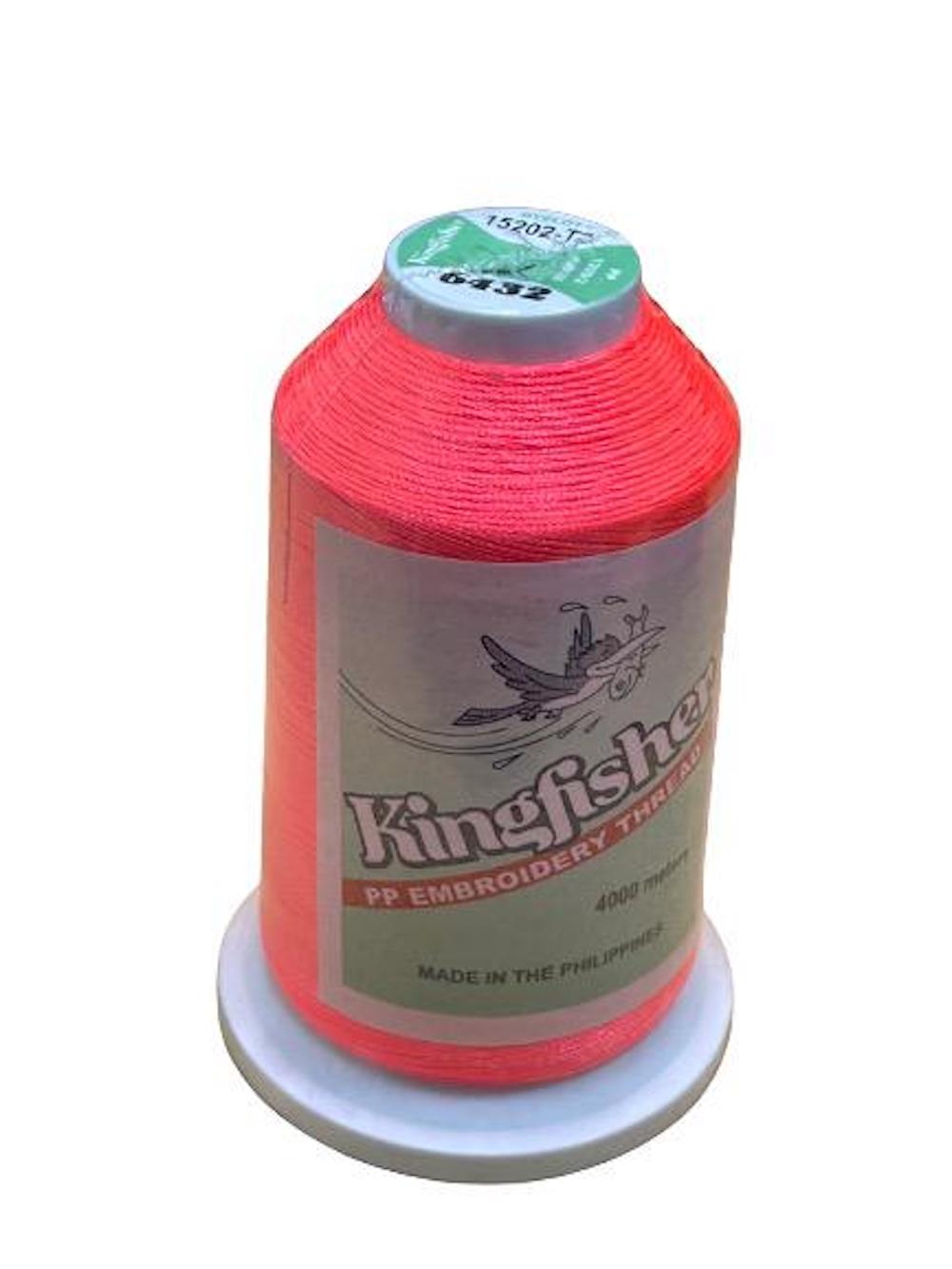 King Fisher Embroidery Thread 4000m 6432 Coral Red – My Sewing Mall