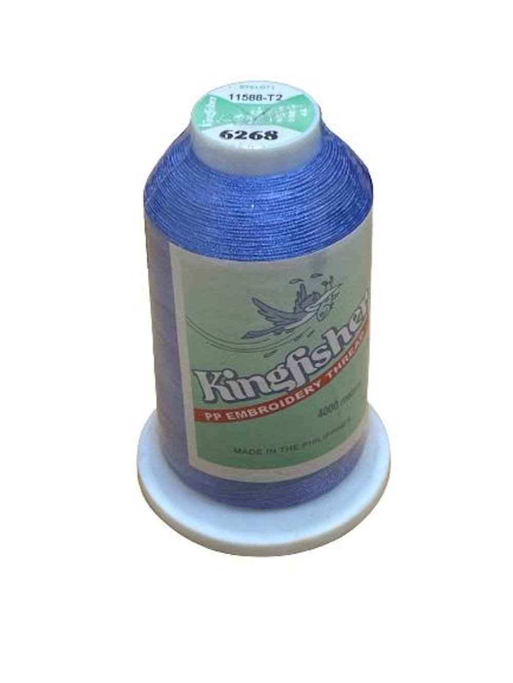 Kingfisher Embroidery Thread 4000m 6268 Soft Sky Blue – My Sewing Mall