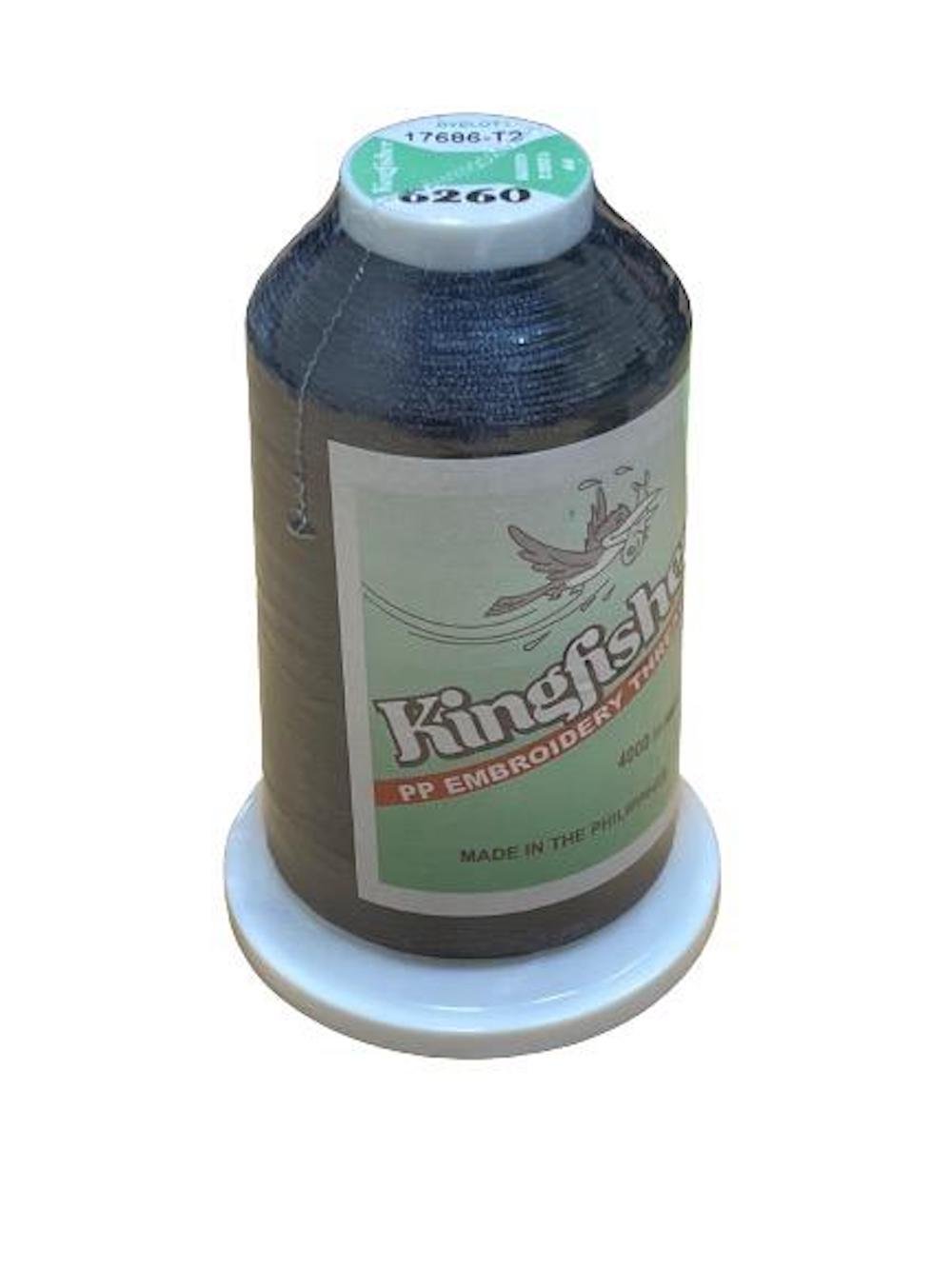 Kingfisher Embroidery Thread 4000m Charcoal Black 6260 – My Sewing Mall