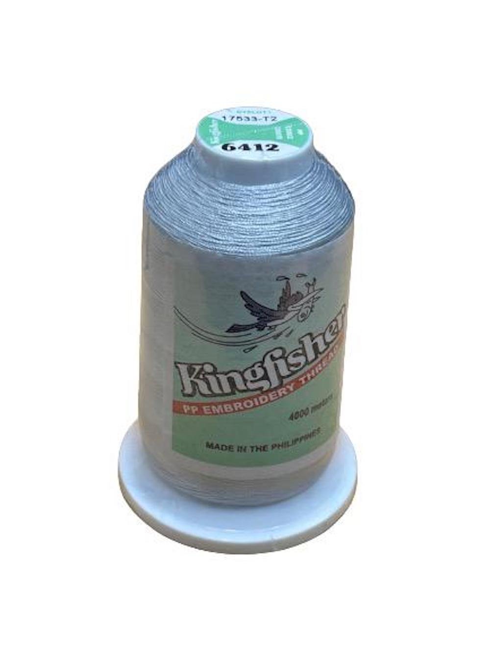 Kingfisher Embroidery Thread 4000m Icy Silver 6412 – My Sewing Mall