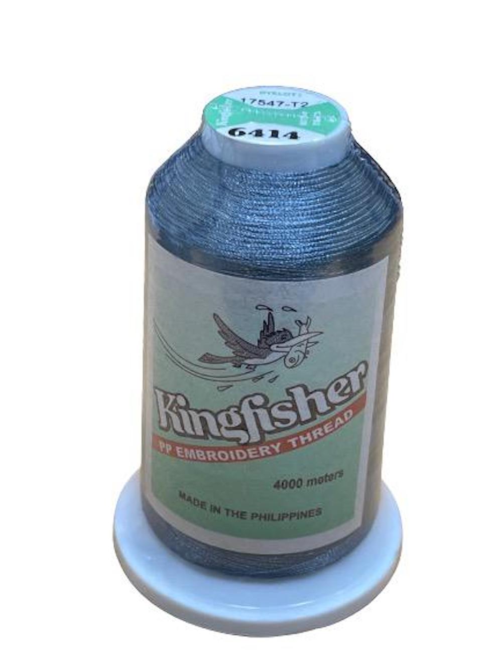 Kingfisher Embroidery Thread 4000m Steel Gray 6414 – My Sewing Mall